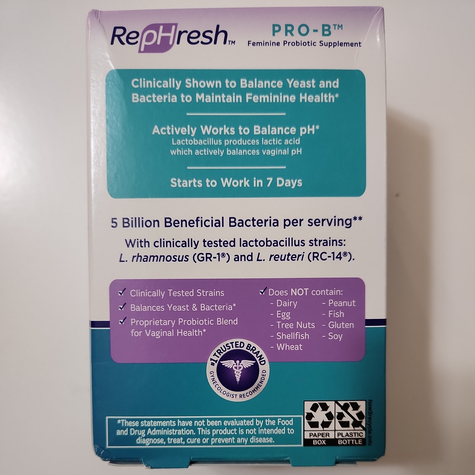 Rephresh Pro B Probiotic Feminine Supplement 30 Capsules Exp 2026+ | eBay