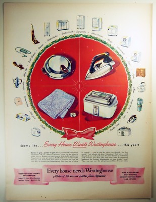 Vintage 1947 WESTINGHOUSE APPLIANCES Lg Full-Pg Magazine Print Ad | eBay