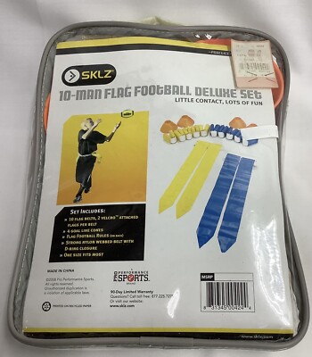 NEW SKLZ 10 Man Flag Football Deluxe Set Flags & Cones JAP231120/TB | eBay