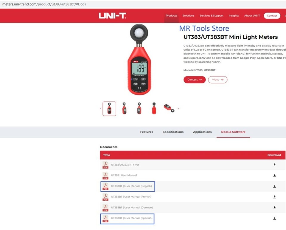 UNI-T Digital Bluetooth Sound Level Meter Decibel Noise Tester 30-130dB ...