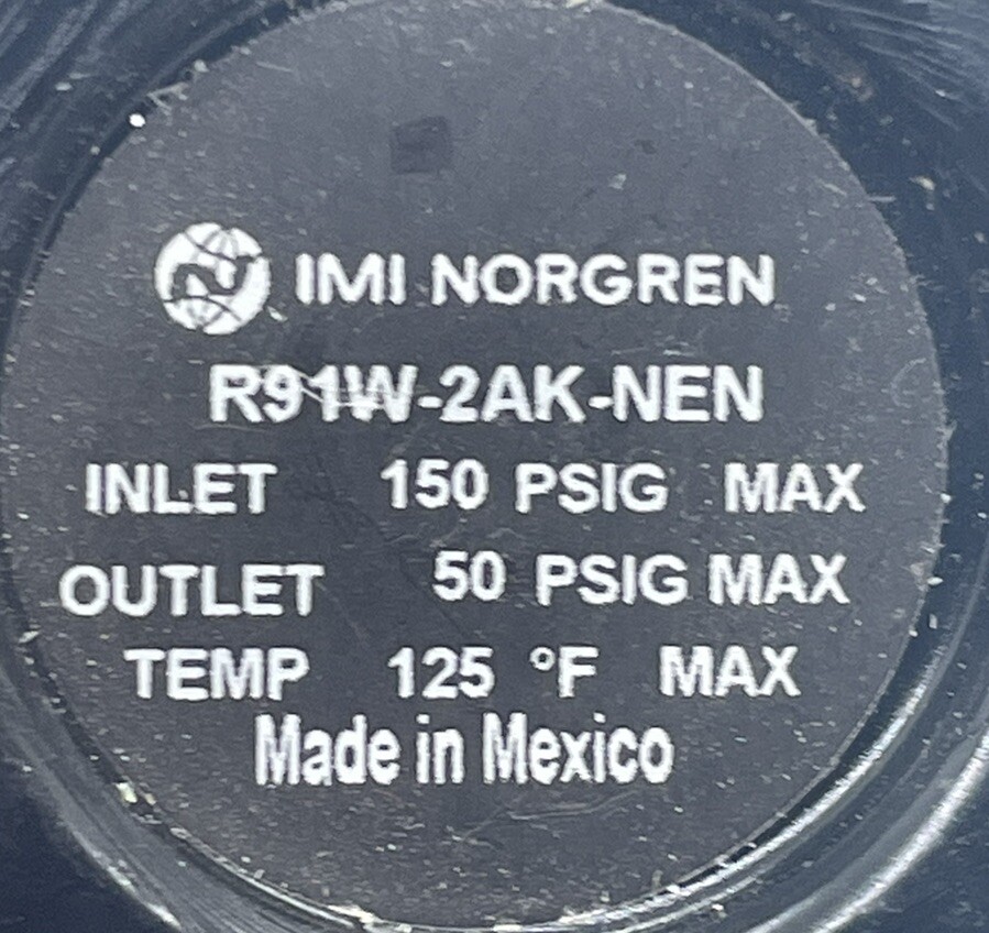 IMI Norgren Air Regulator 1/4" Ports w/o Side Plugs 150psi/50psi **PRE ...