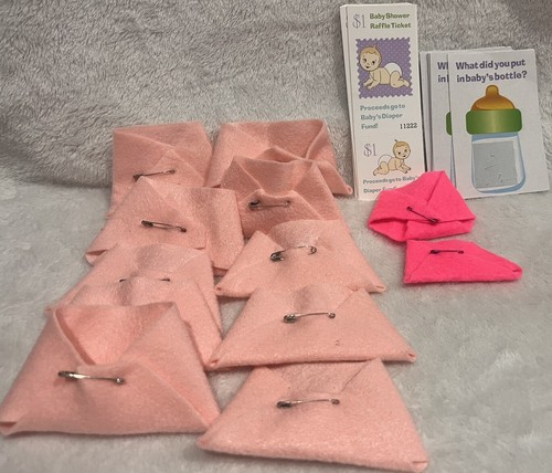 Baby Shower Game Dirty Diaper Party Raffle Tickets Baby’s Bottle Cards ...