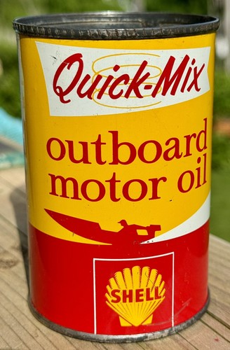 RARE 1950’s SHELL OIL CANADA Quick-Mix Outboard Motor Oil Can 10 oz | eBay