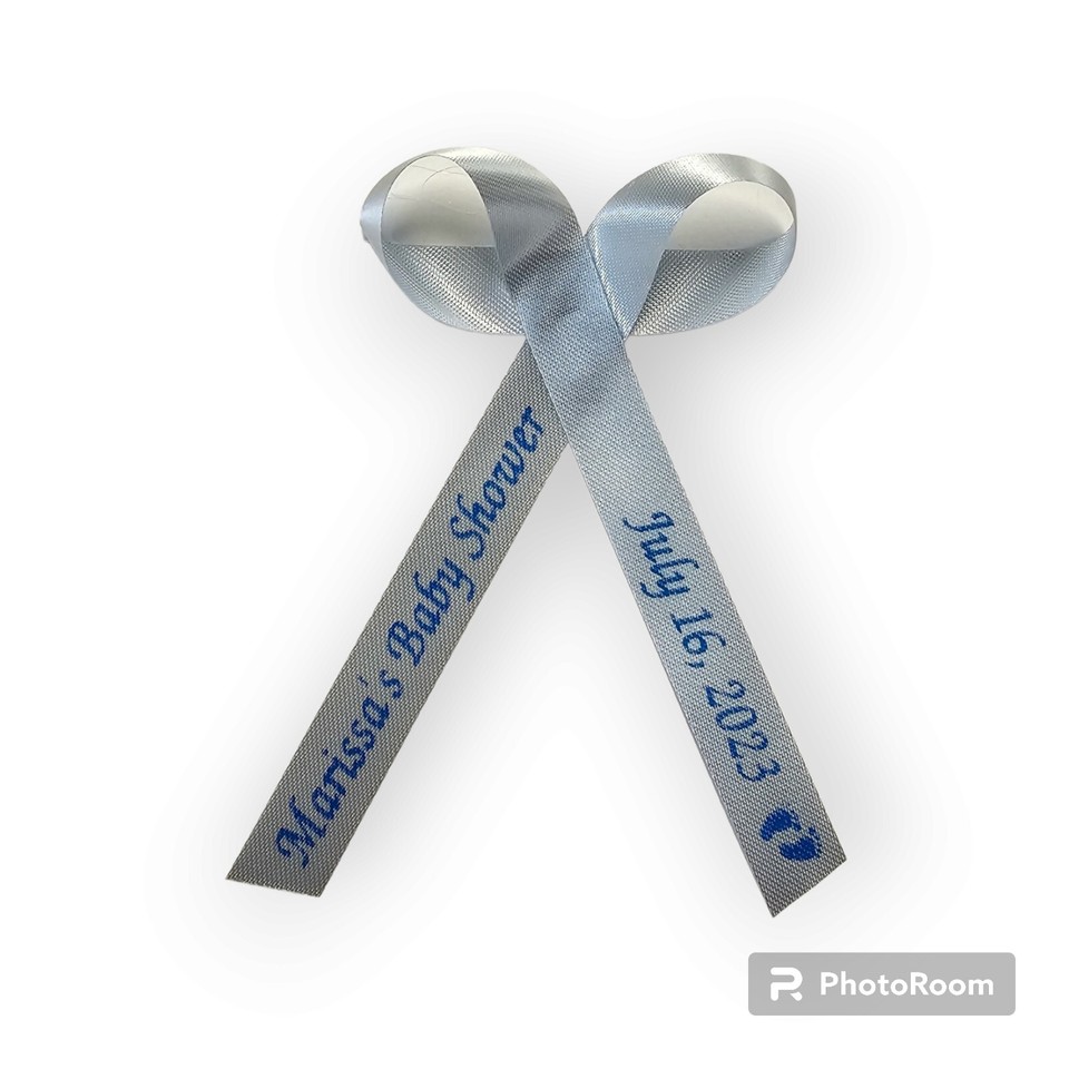 25 Personalized Ribbons Baby Shower Bridal Wedding Baptism Birthday ...