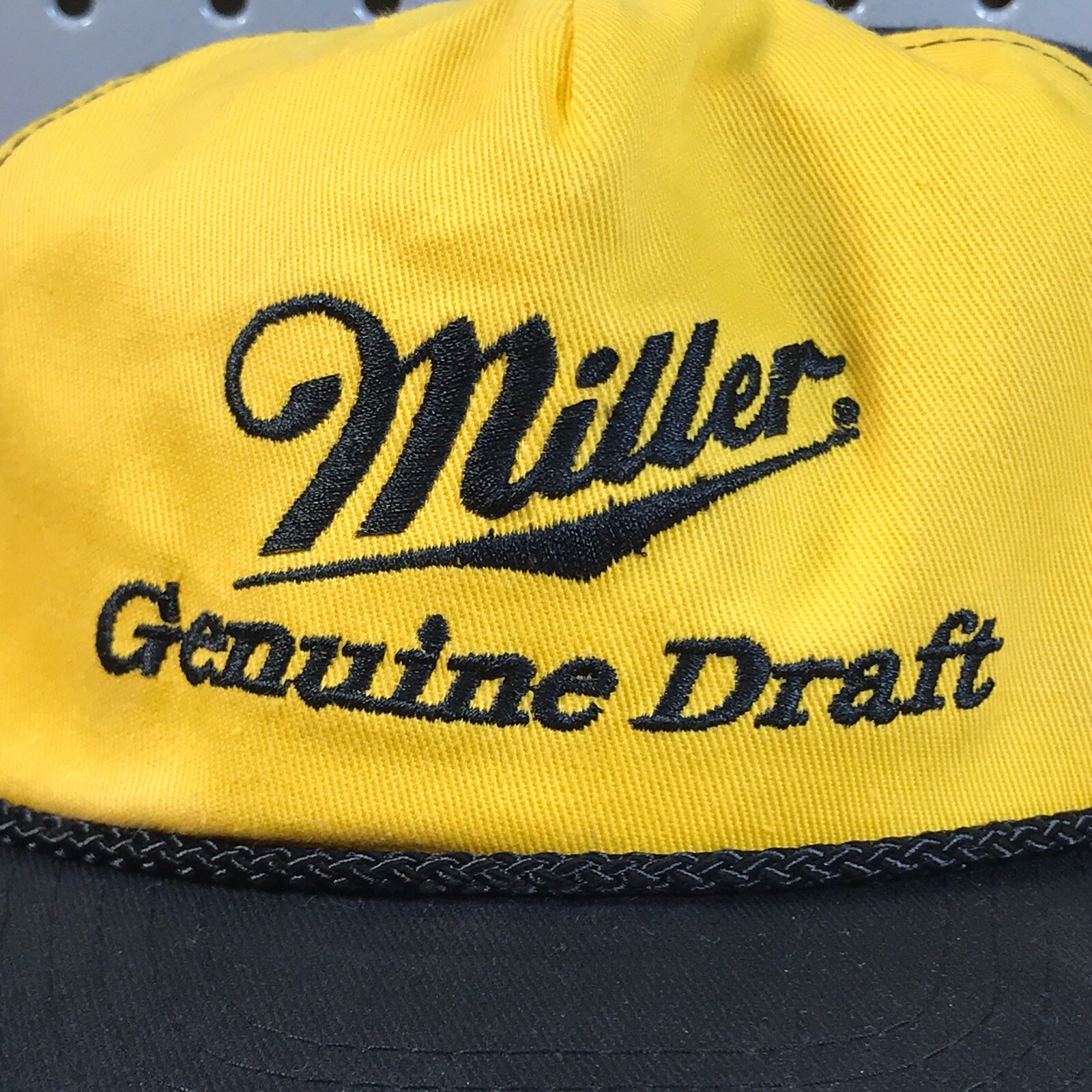 Vintage Miller Genuine Draft Cap MGD Beer Classic Yel… - Gem