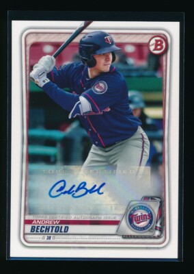 ANDREW BECHTOLD AUTO 2020 Bowman Paper Prospects Autograph Twins Rookie ...