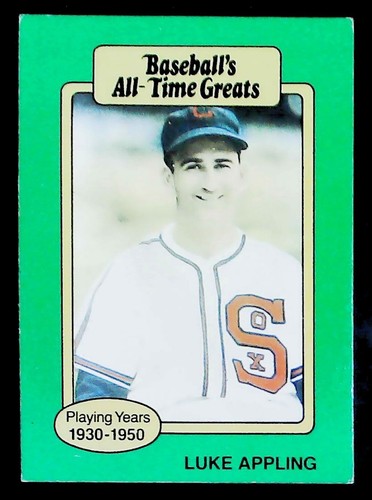Luke Appling 1987 Hygrade Baseball's All-Time Greats | eBay