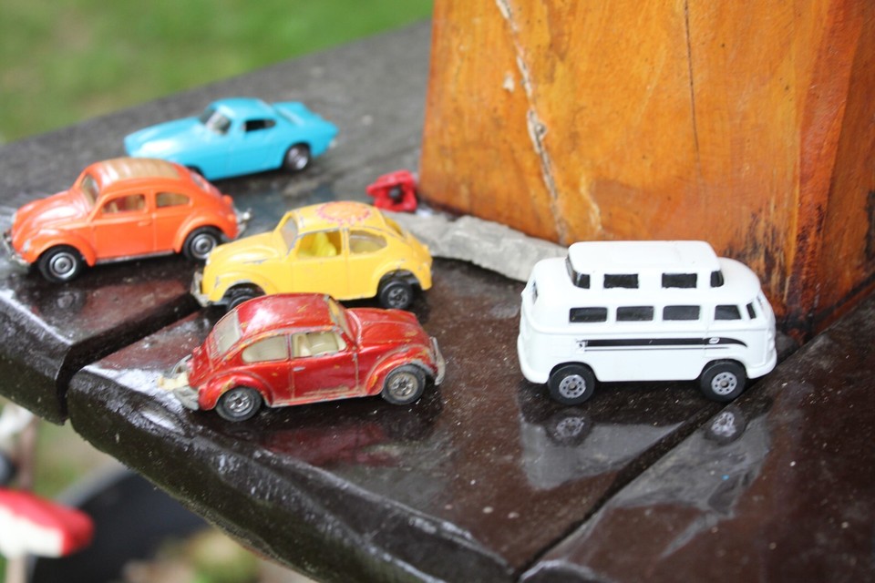 Vintage Zylmex Volkswagen VW Drag Van Matchbox Beetle Bus Volvo Toy Car ...