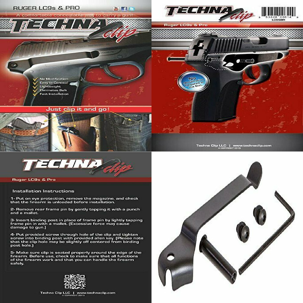 Techna Clip Conceal Carry Gun Belt Clips for Beretta, Diamondback ...