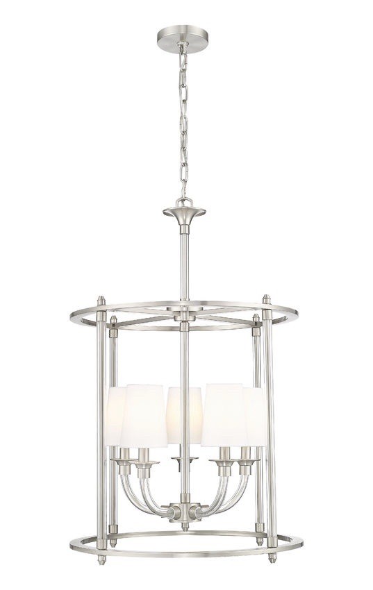Z-Lite 1950-5C-BN 5-Light Brushed Nickel Cage Chandelier | eBay