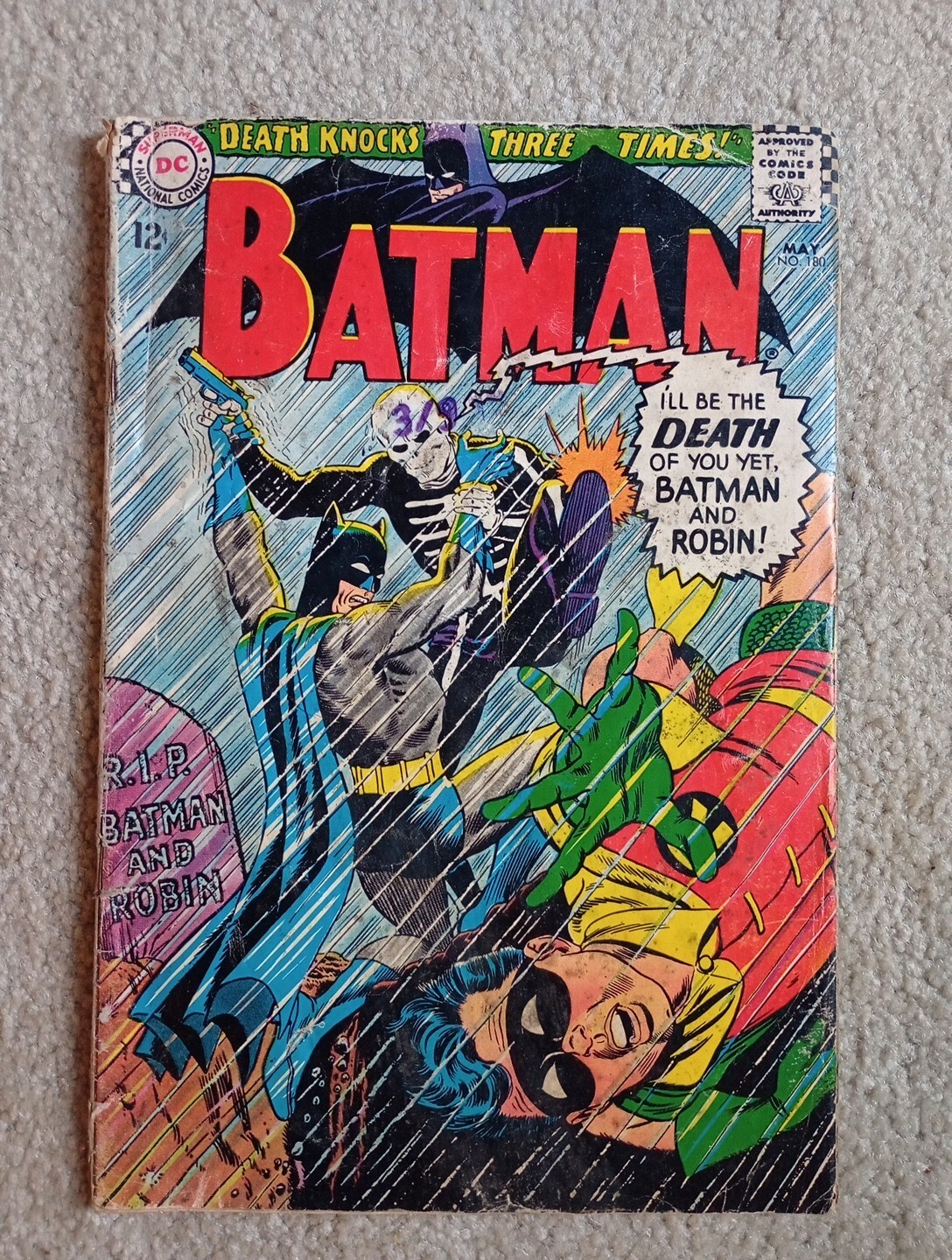 Batman #180 (1966) 1st Appearance of Lord Death Man, a Japanese crime ...
