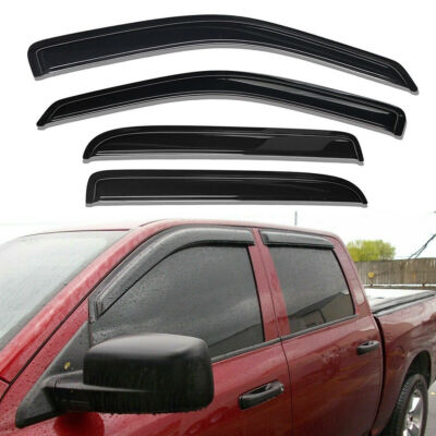 Window Vent Visors Rain Guards Fits 2009-2018 Dodge Ram 1500 2500 3500 ...
