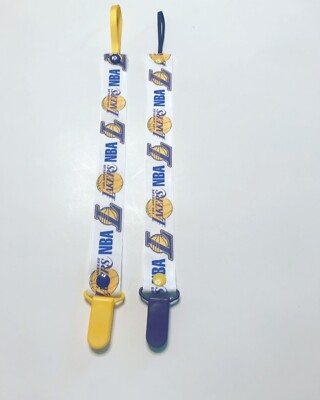 Handmade Pacifier Holder - Sports - Basketball - Los Angeles Lakers | eBay