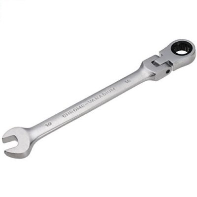 10mm Metric Chrome Flexible Head Ratchet Action Wrench Spanner Nut Tool ...