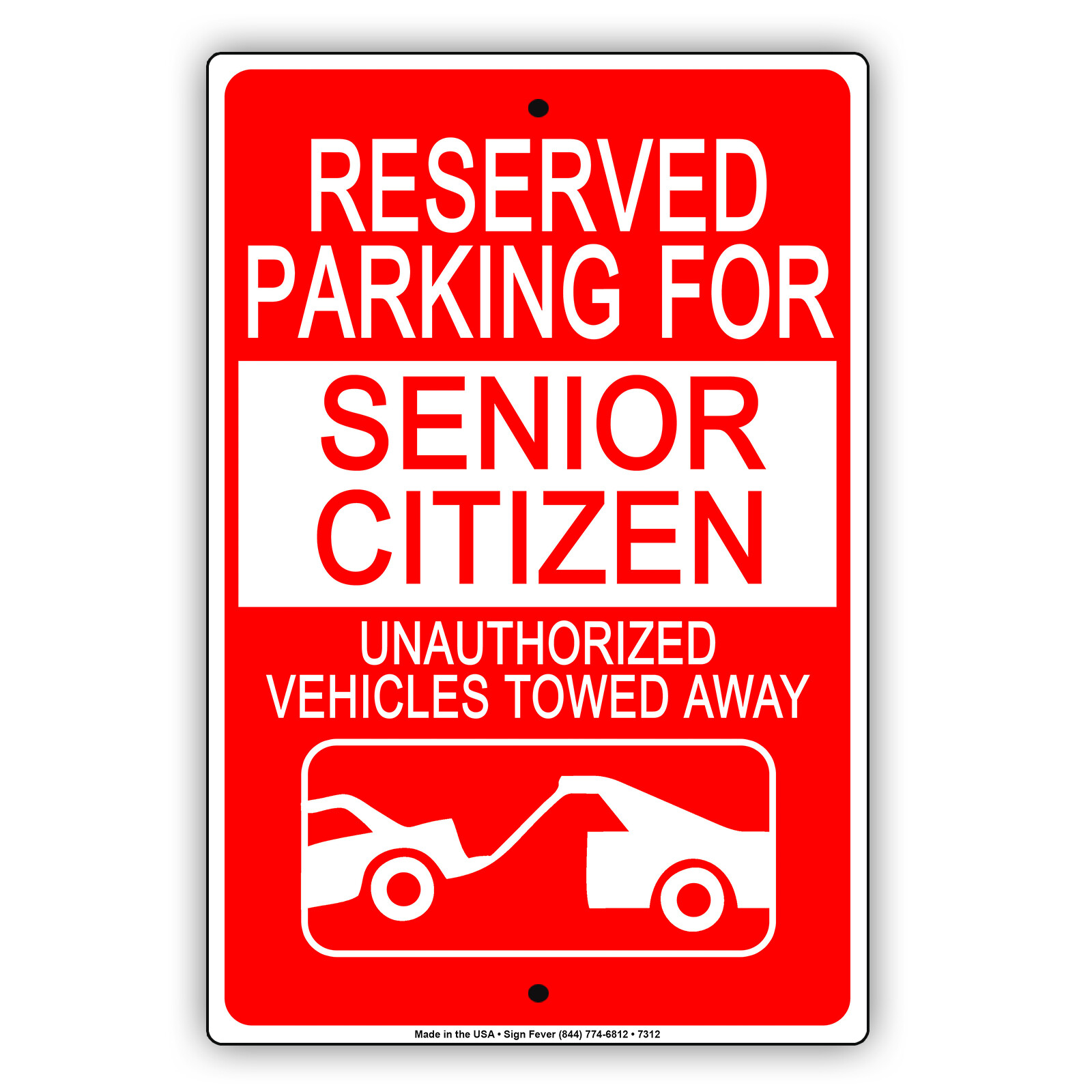 Reserved Parking For Senior Wall Art Decor Novelty Notice Aluminum ...