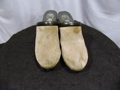 Flogg Franny Size 7 Taupe Suede Clog Women Heels Sandals Shoes EUC | eBay