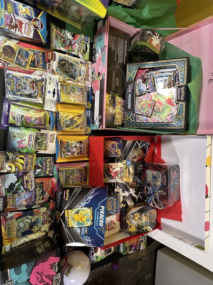 LARGE Pokemon Vintage/ Modern Mystery Box with, Packs, Boxes! , 2017 ...