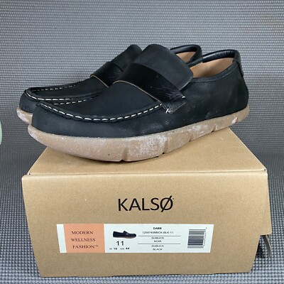 Kalso Earth Shoe Men’s US 11 EU 44 Dabb Nubuck Slip On Black Leather | eBay