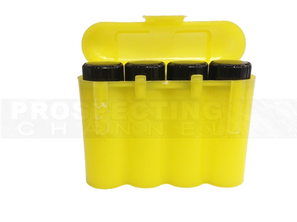 VIAL Carring CASE Holder Protector with 4 1 ozt GOLD VIALS Storage ...