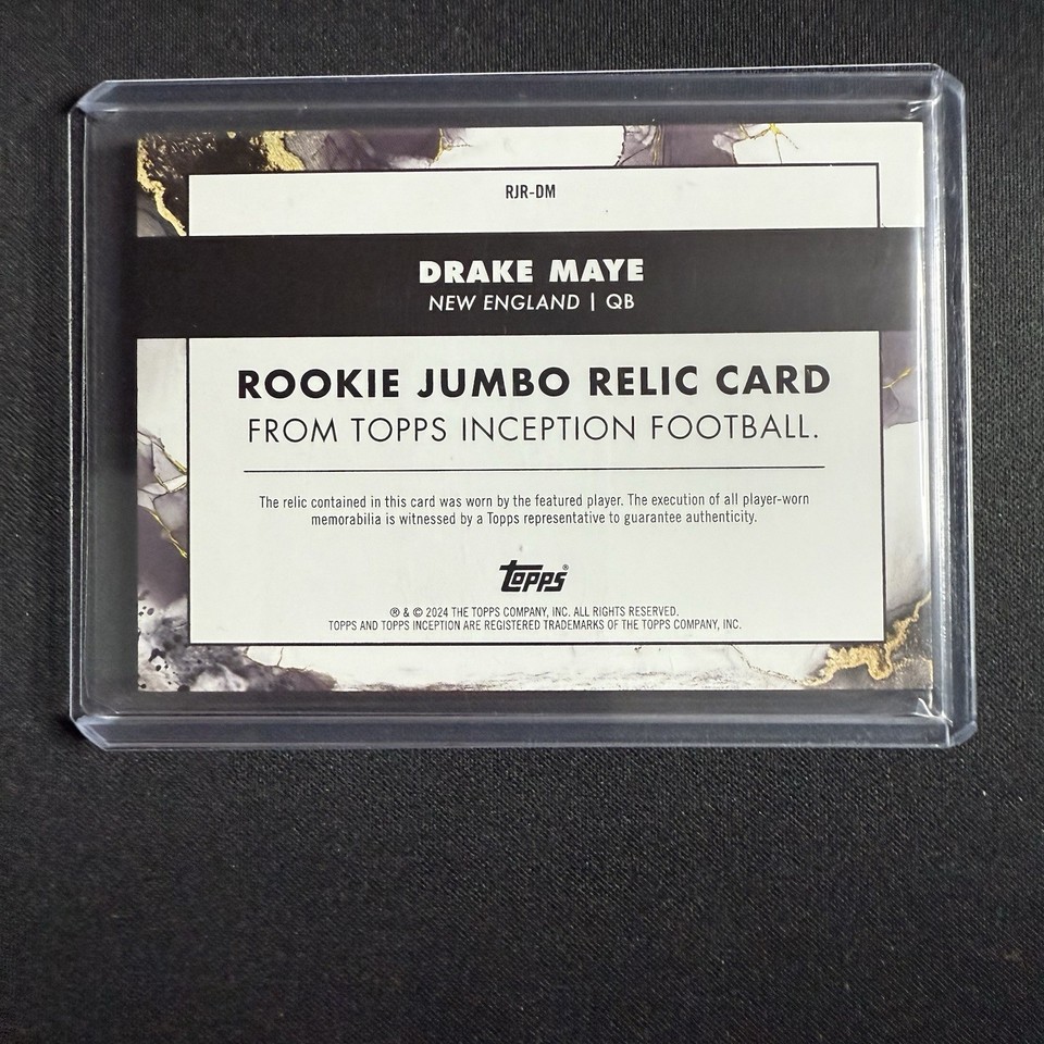 2024 Topps Inception Drake Maye /75 Rookie Jumbo Relic RC RJR-DM | eBay
