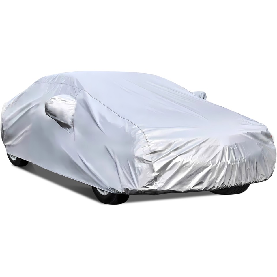 Silver Car Cover Waterproof Sun Outdoor UV Dust Resistant Fit for BMW 5 ...