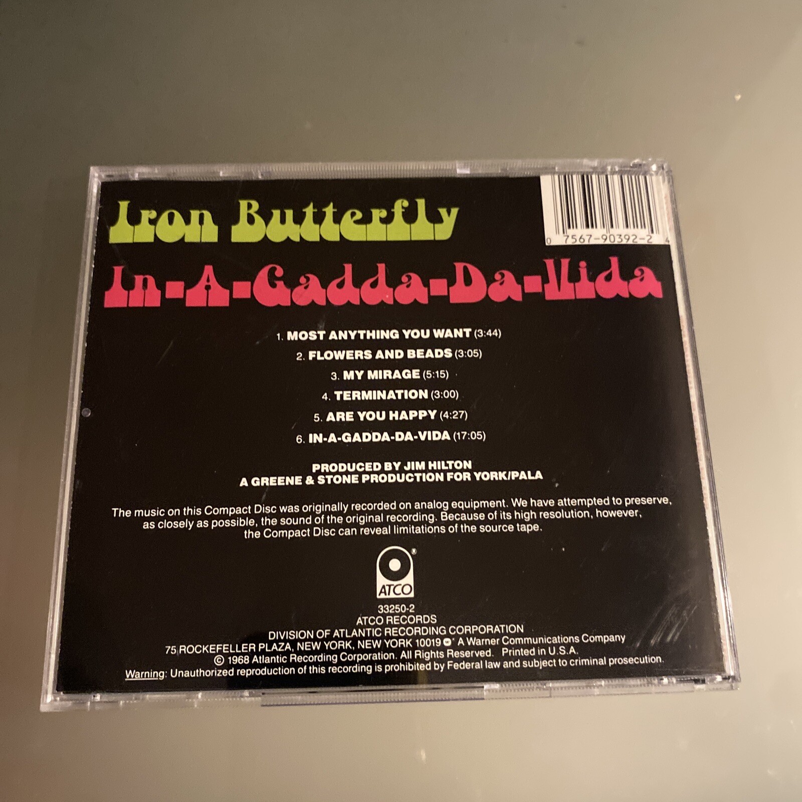 In-A-Gadda-Da-Vida - Music CD Iron Butterfly 1968 VG 💿 75679039224 | eBay