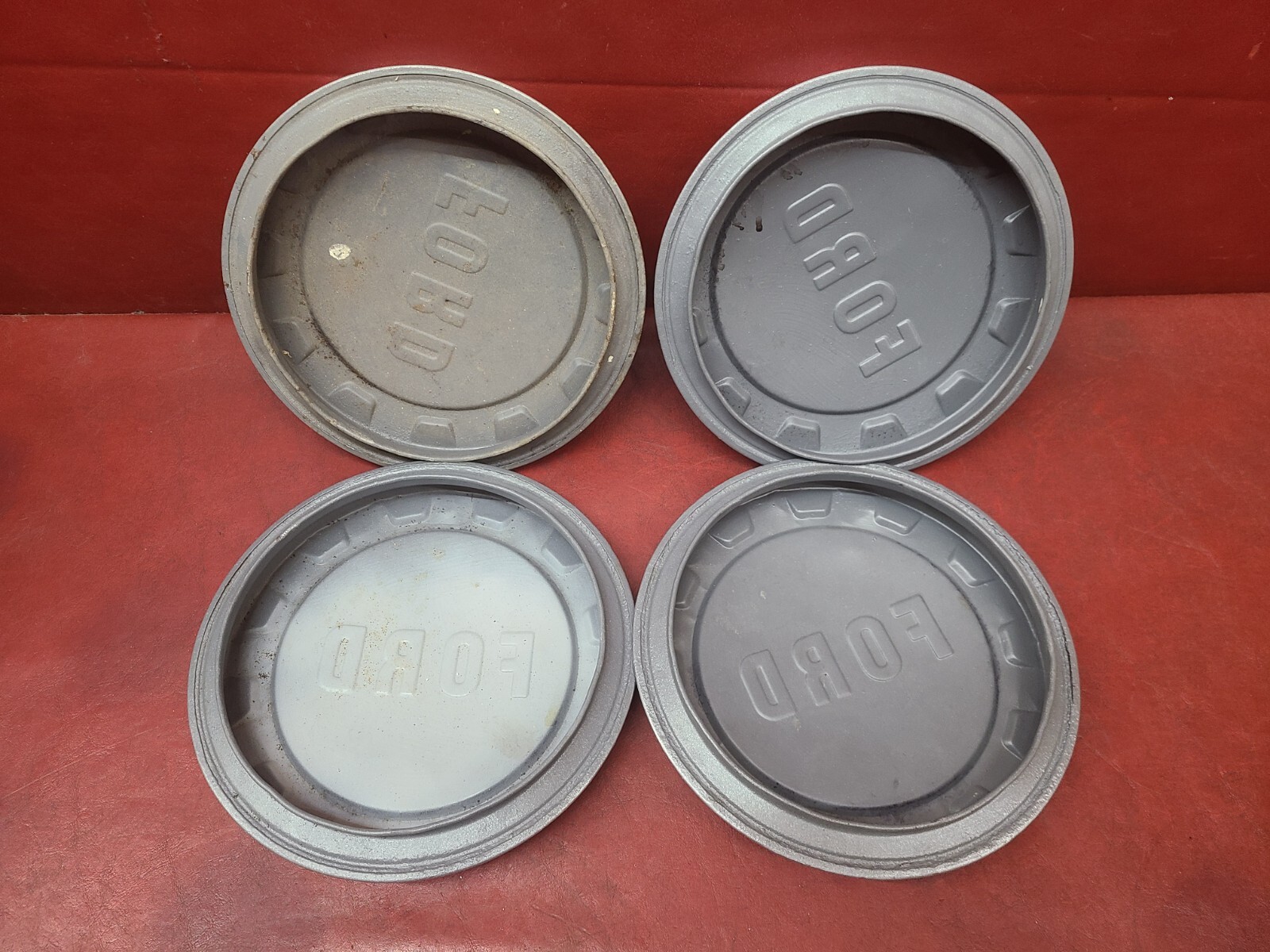1961-1966 FORD F100 F150 TRUCK Bottle Cap Hubcap Dog Dish 8" CLIP SET ...