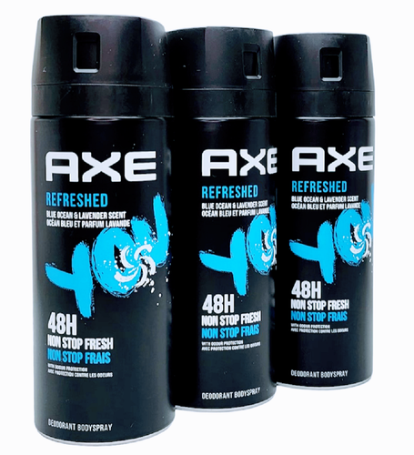 3 Pack Axe You Refreshed Deodorant Body Spray 48H Non Stop Fresh 150ml ...