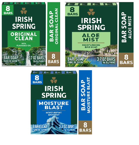 Irish Spring Bar Soap for Men 3.7Oz 8 Pack (select Scent) | eBay