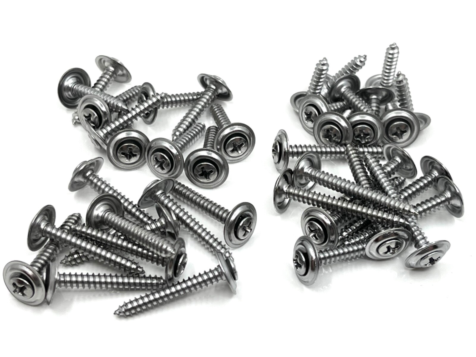 40pcs kick panel interior chrome trim screws finish washers 4 sizes ...