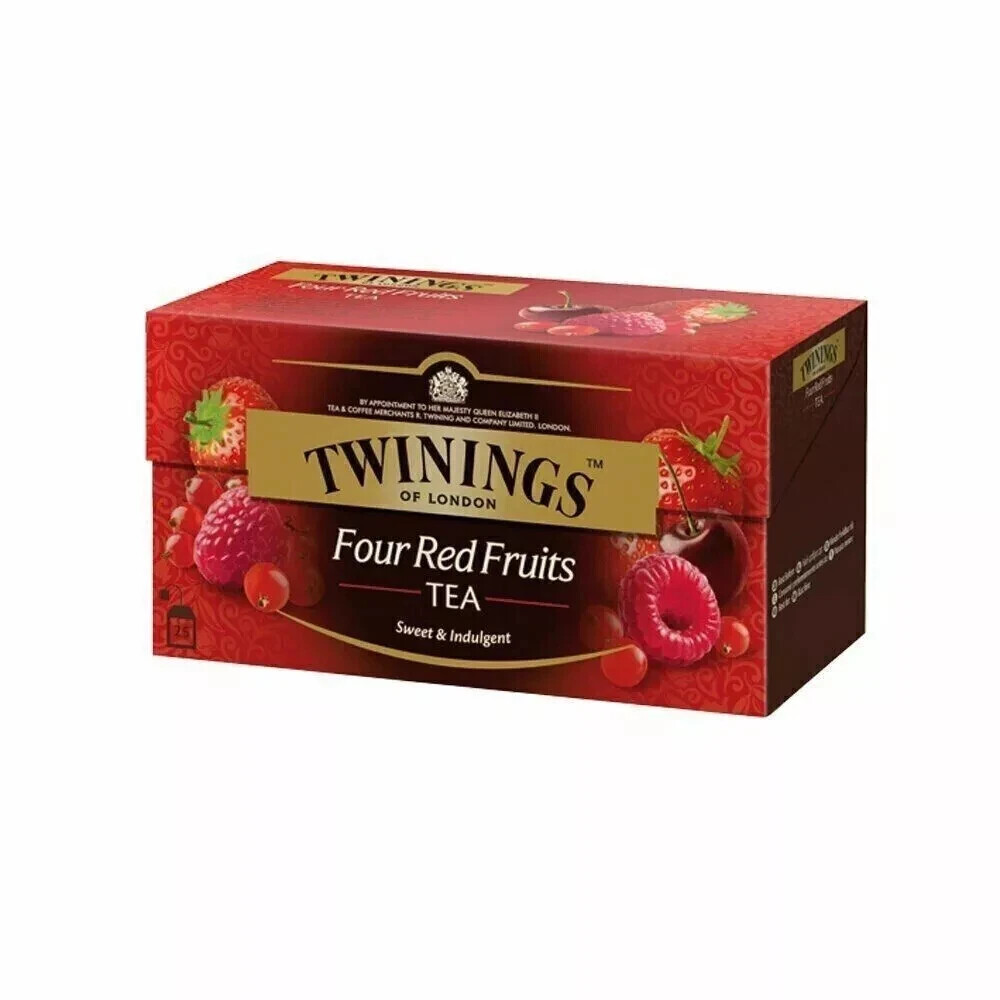 2 x Twinings Four Red Fruit Tea 25 Tea Bags FREE SHIPPING WORLD WIDE | eBay