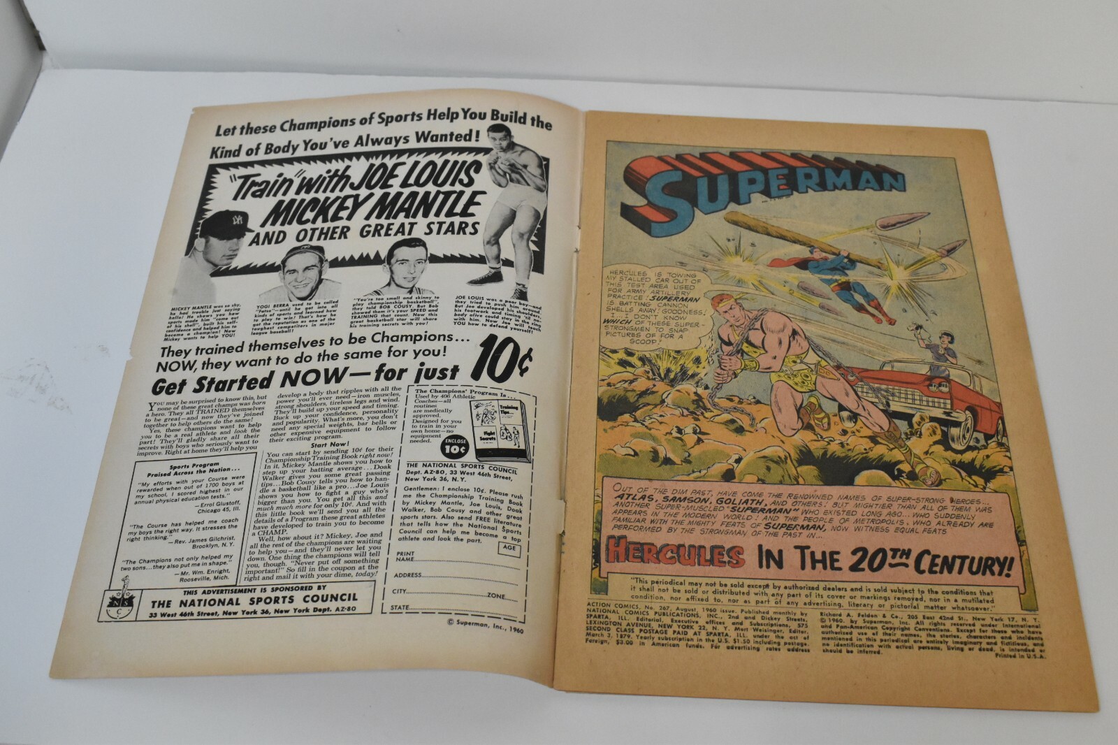 Action Comics #267 (1960) VG+ Very Good Plus (4.5) ~ Hercules App. ~ DC ...