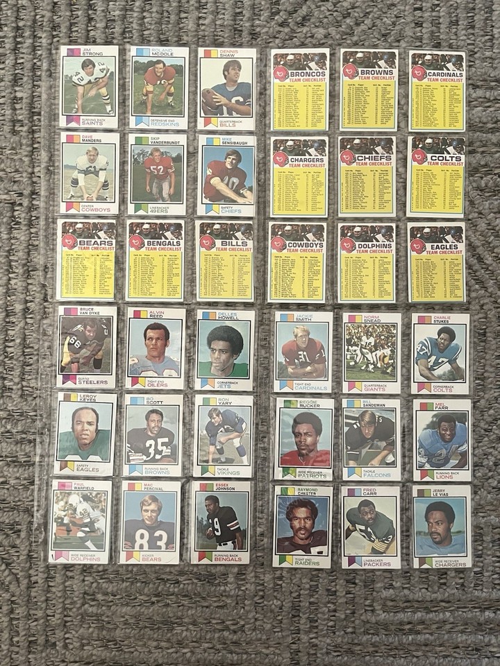 1973 Topps Football Complete Set 1-528 with Team Set 1-26 Cards. EX-NMT ...