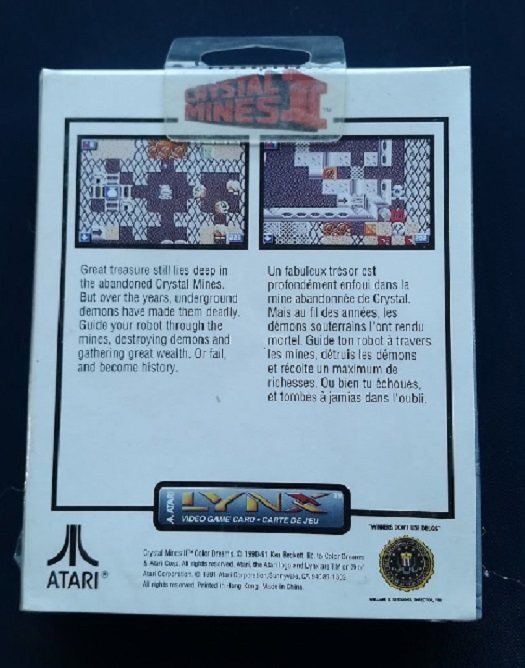 CRYSTAL MINES II Atari Lynx NEW Factory Sealed DAMAGED BOX 77000021427 ...