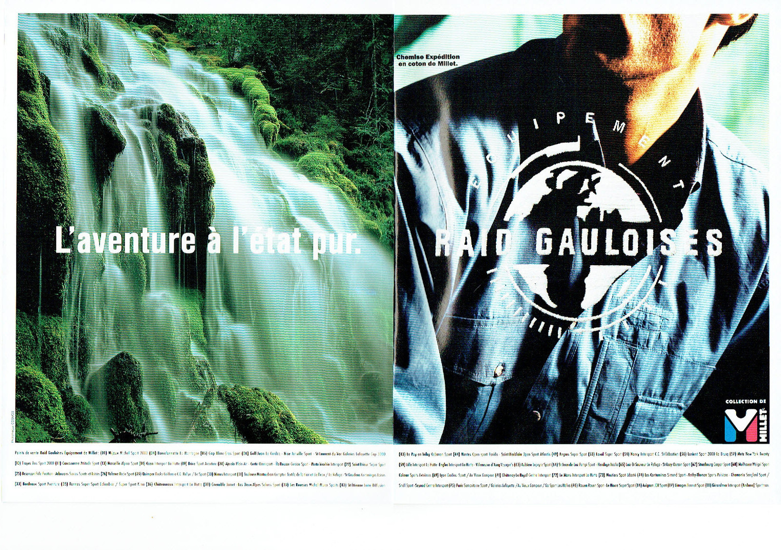 PUBLICITE ADVERTISING 046 1994 Raid Gauloises (2p) chemise expédition ...