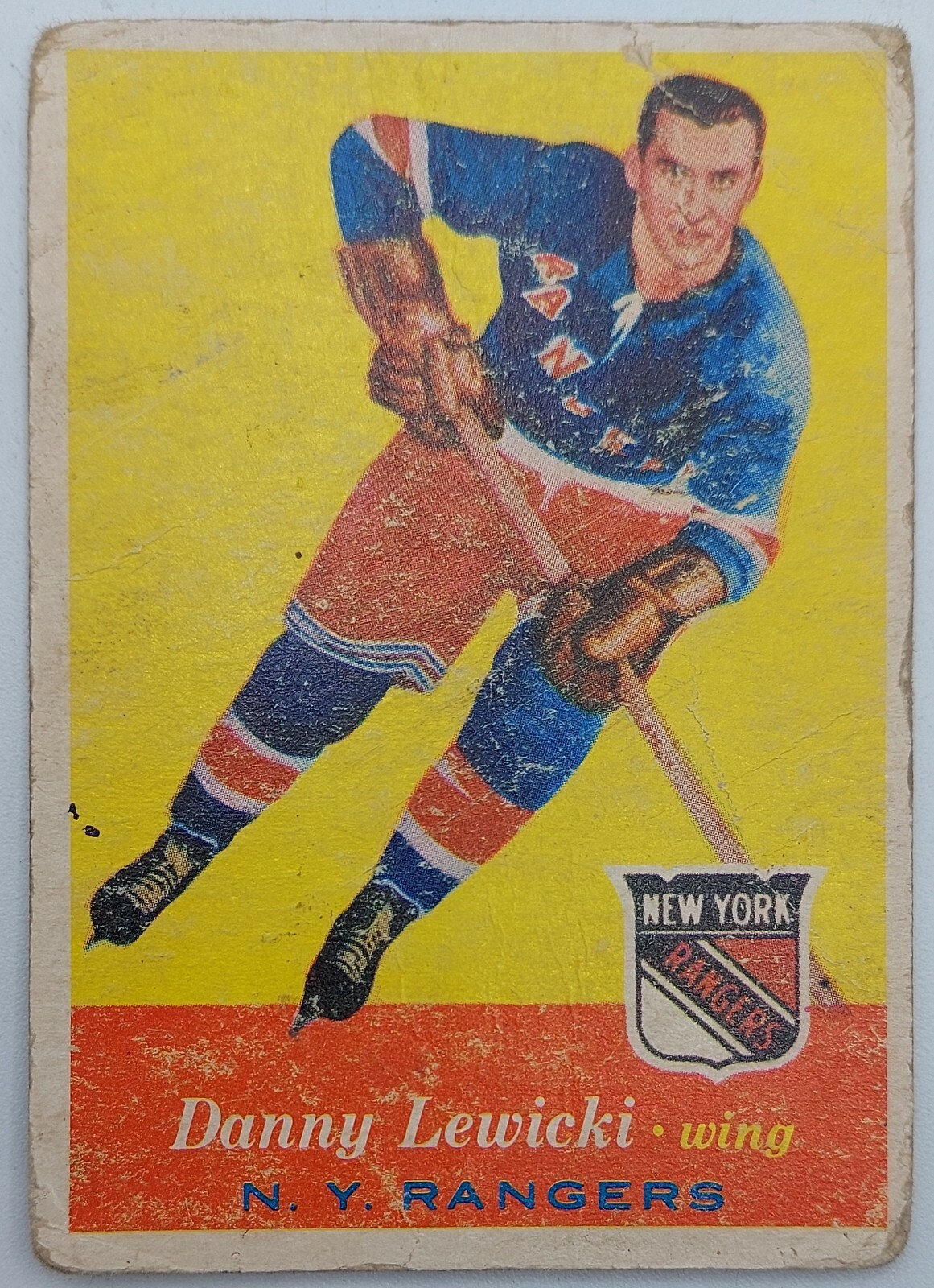 1957-58 Topps #61 Daniel Lewicki old Hockey card 1957 *set break check ...