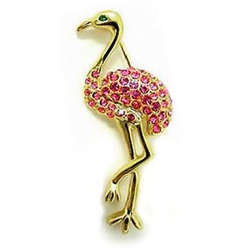 Pink Flamingo Pin Goldtone with Rhinestones - RSP2315 | eBay
