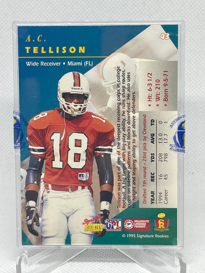 AC Tellison 1995 Signature Rookies Prime #43 Autograph /3000 Auto ...
