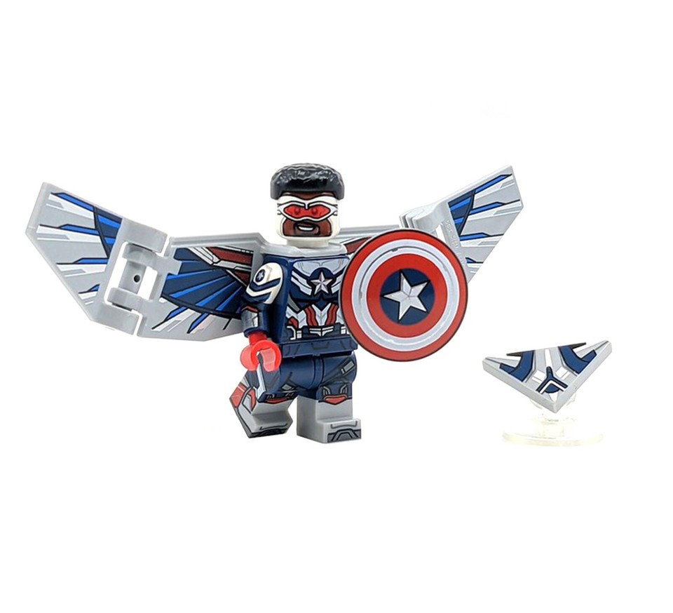 Lego Minifigure Marvel Series (2021) Captain America- Sam Wilson HTF ...