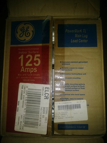 GE TL412CP PowerMark Gold Main Lug Indoor Load Center, 125 Amp | eBay