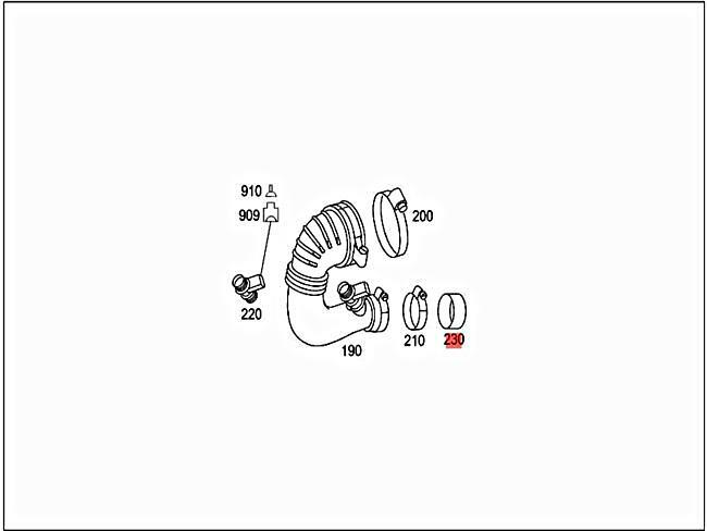 MERCEDES Mercedes-Benz OEM 05-06 E320 Air Cleaner Intake-spacer Ring ...
