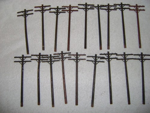 Lionel O Scale Telephone Poles without bases. 18 6 inch high. Painted ...