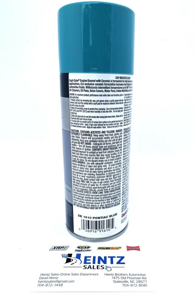 DupliColor DE1610 Pontiac Blue Engine Enamel Paint w/ Ceramic - 12oz | eBay
