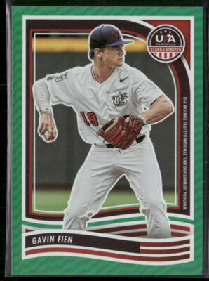Gavin Fien 2024 Panini Stars & Stripes USA Baseball Green #162 USA ...