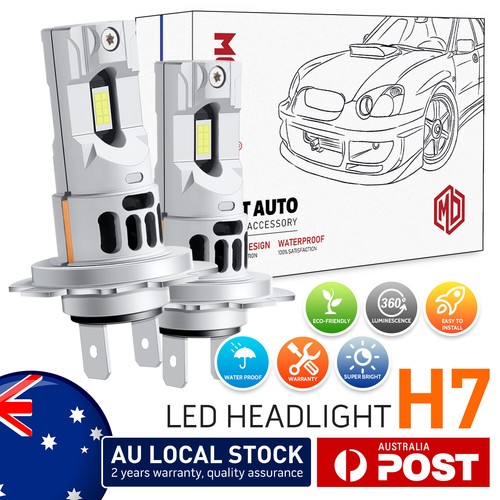 MODIGT 6000K LED Headlight Bulbs Globes H7 For Holden Captiva TD SUV ...