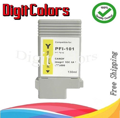 Compatible PFI-101 Y Ink Cartridge work on Canon iPF5000 iPF5100 ...