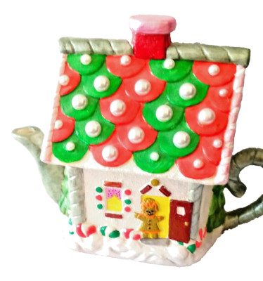 Handpainted Gingerbread House Teapot | eBay