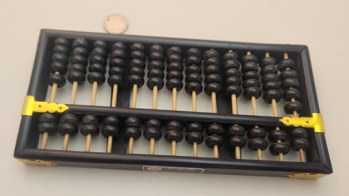 Vintage Lotus Flower Brand Wood Abacus Peoples Republic of China 13 Rods 91 Bead | eBay