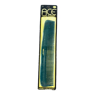 Vintage Ace 74 Blue Green Hard Rubber Comb 7.5" Durable & Heat ...
