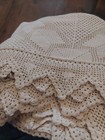 Vintage Cypriot Handmade Beige Crochet Bedspread | 2.60 cm x 1.80 cm ...